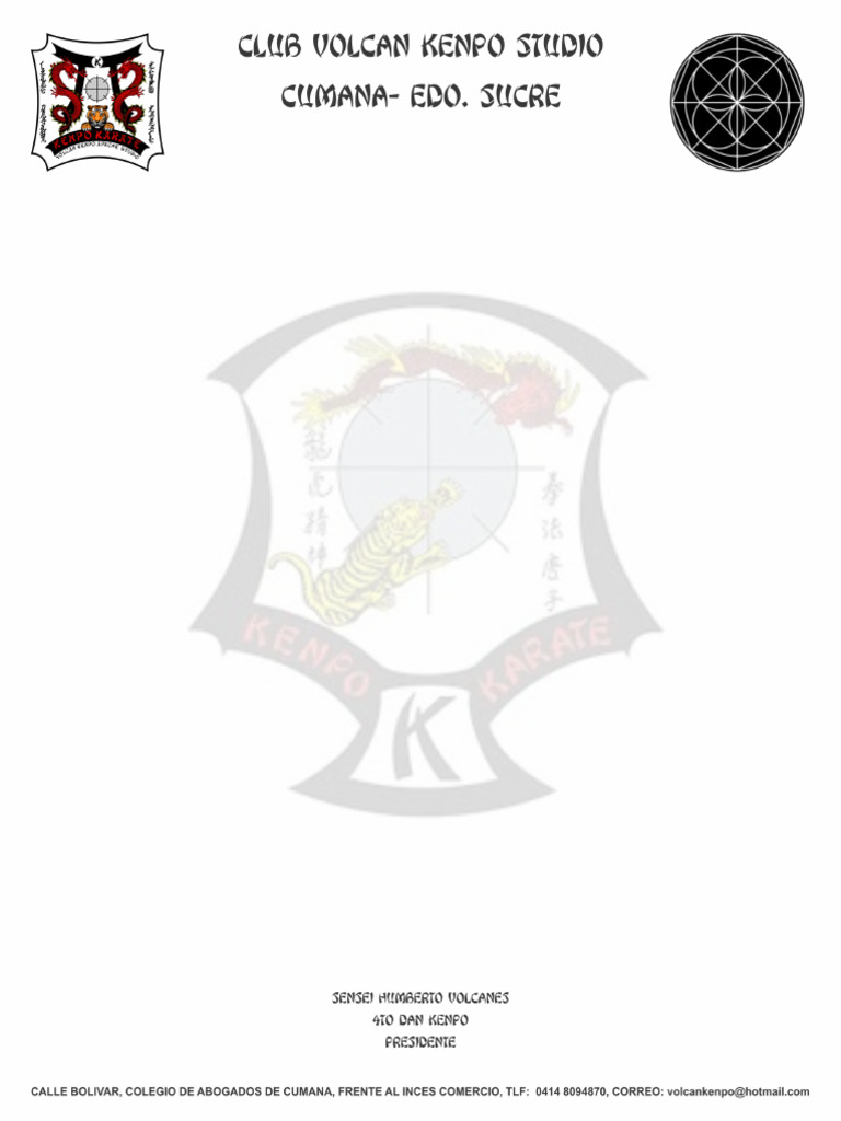 Hoja Membretada Kenpo Volcan Studio | PDF