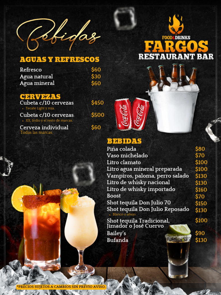 Fargos - Menú (Bebidas) | PDF