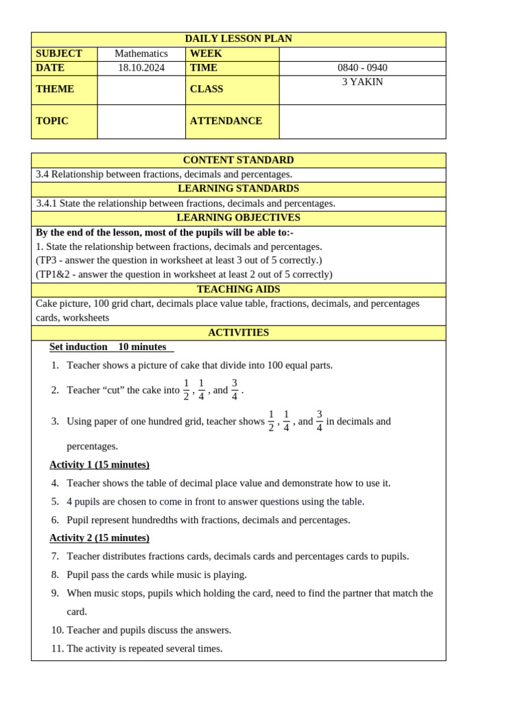 Dlp PDF (Print Poster) | PDF | Teachers | Decimal