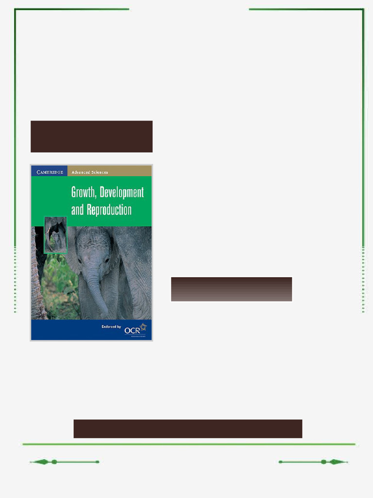 Growth Development and Reproduction 2nd Edition Taylor online ebook version | PDF ...