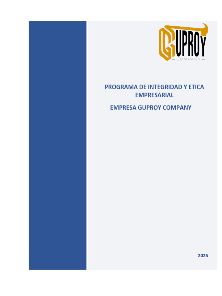 Programa integridad y Etica Empresarial Grupoy Company | PDF | Acoso sexual | Derecho laboral
