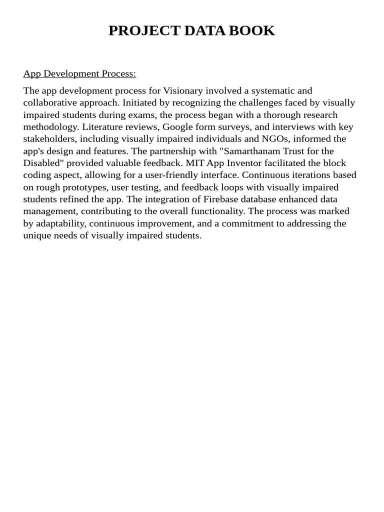 Project Data Book | PDF