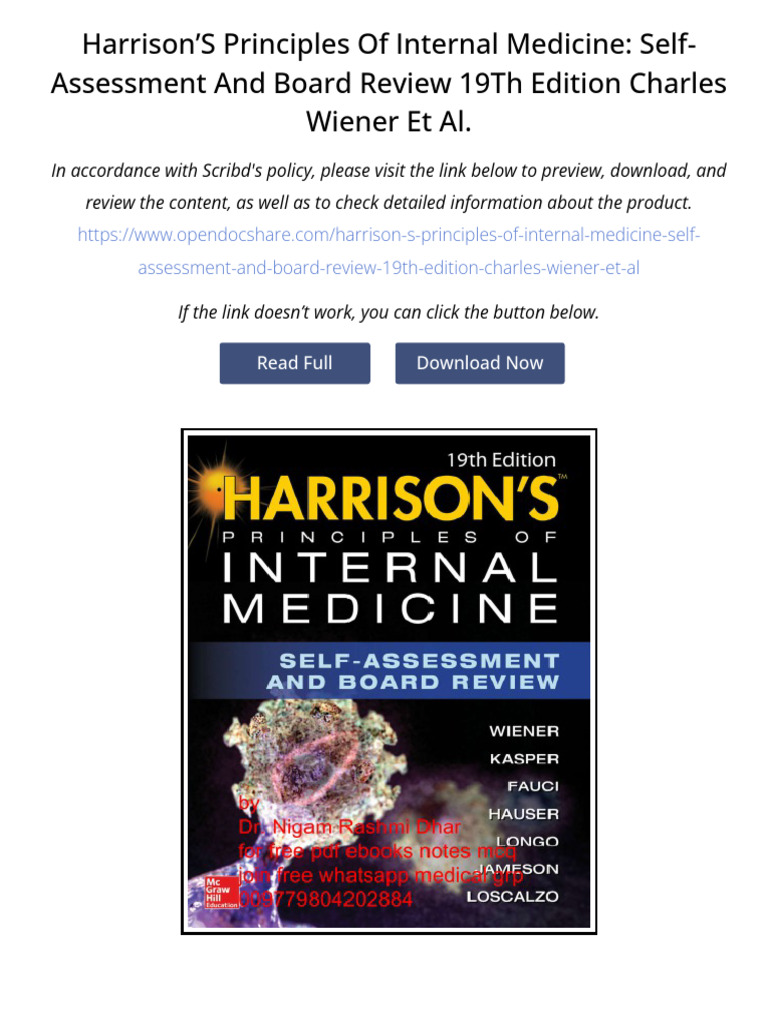 Harrison’s principles of internal medicine: self-assessment and board ...