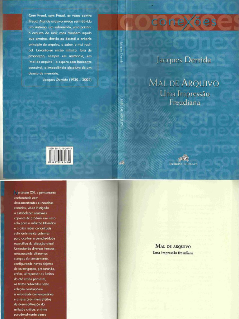 Pdfcoffee.com Derrida Jacques Mal de Arquivo PDF PDF Free | PDF ...