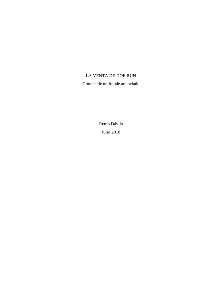 EL CASO DOE RUN 01 | PDF