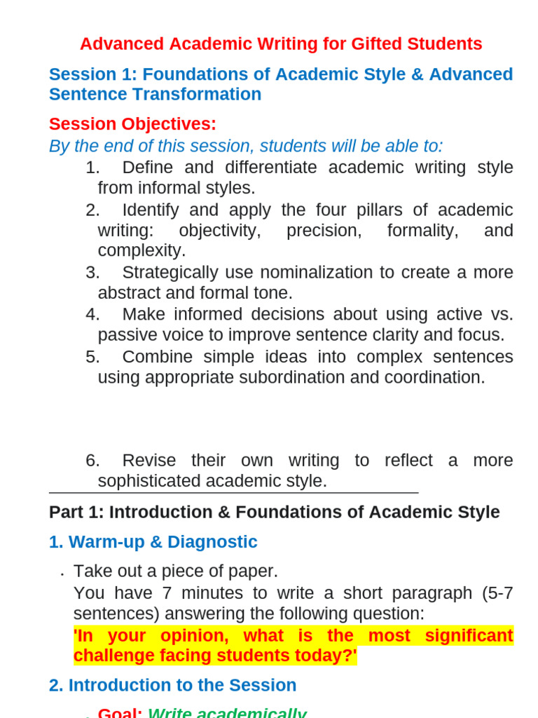 Advanced Academic Writing Techniques | PDF | Climate Change | Adjective