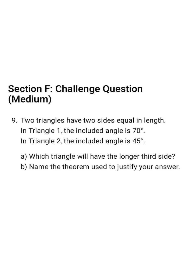 Triangle Inequalities Worksheet Grade 8 | PDF