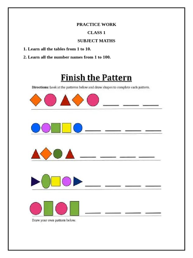 Math Practice Work | PDF