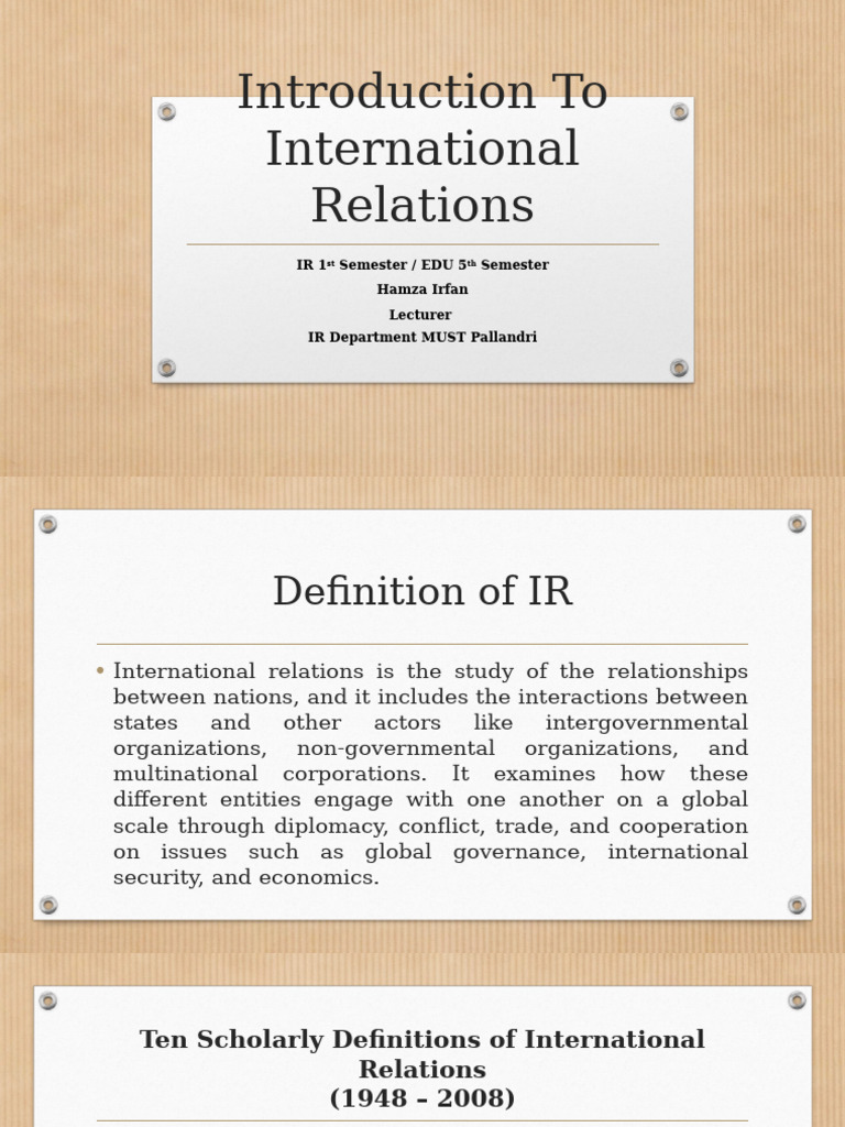 Introduction to International Relations (1) | PDF | International ...