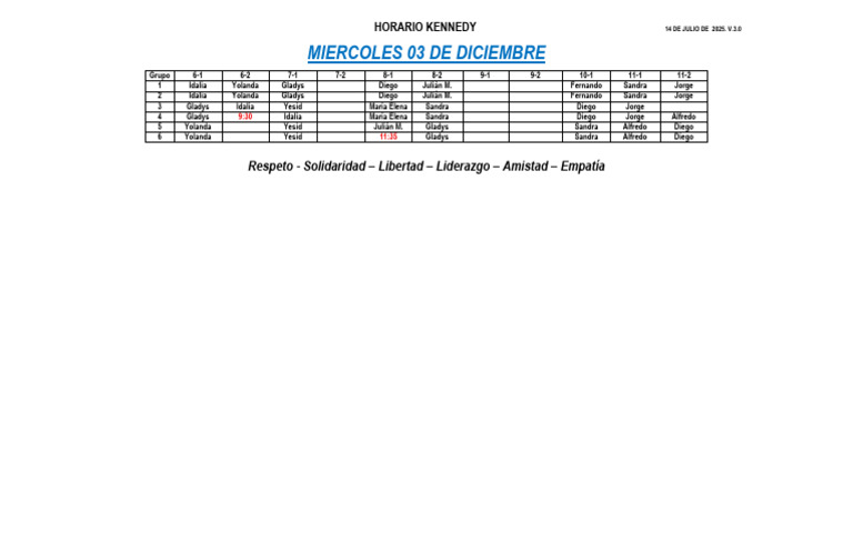 3. Miercoles 03 Diciembre Pbc A | PDF