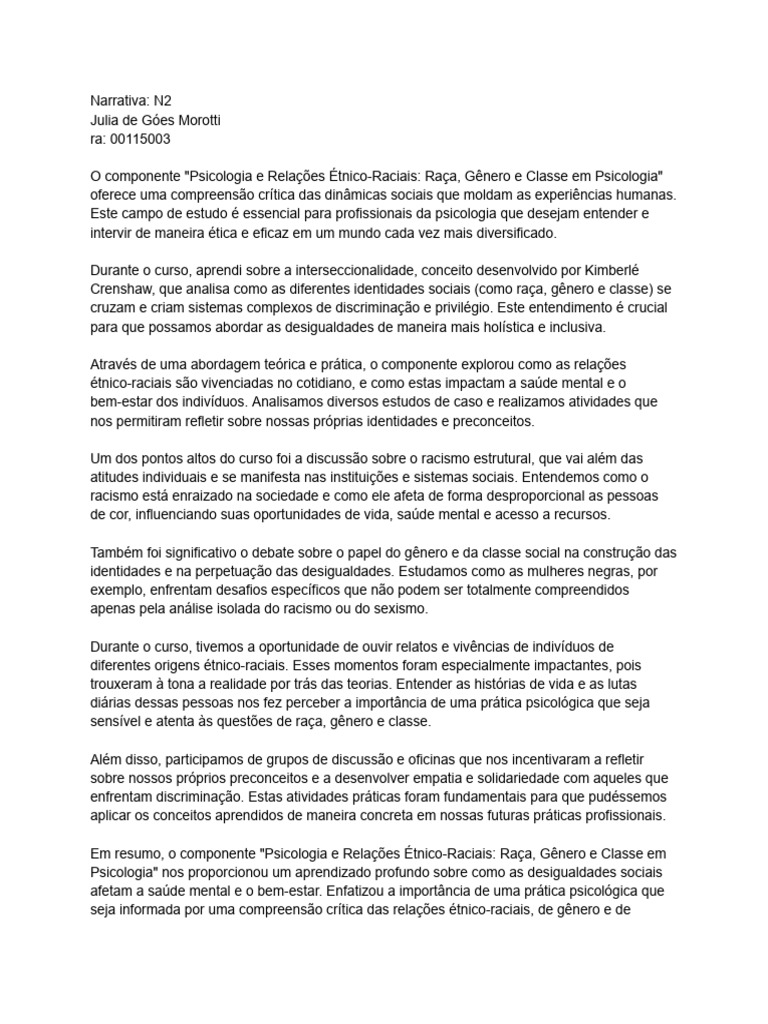 Atividade Leandro | PDF | Psicologia | Ciências comportamentais