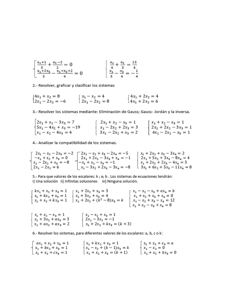 TP 5 SEL 2024 INF (1) | PDF | Álgebra | Matemáticas