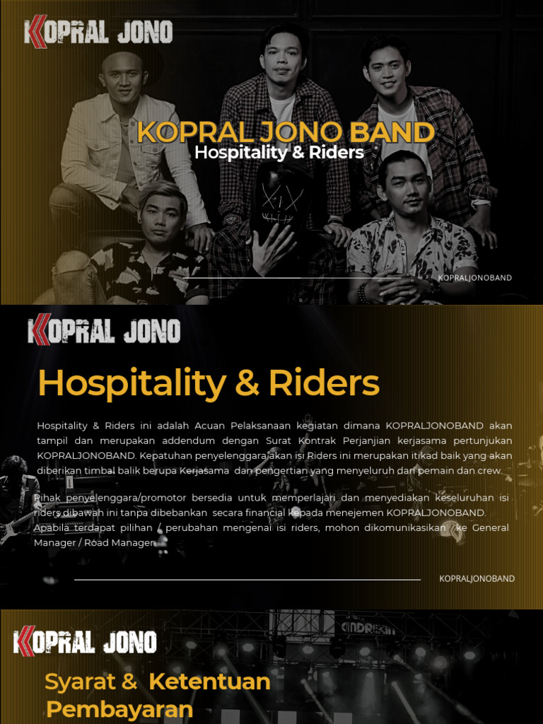 Riders dan Syarat KOPRAL JONO BAND | PDF