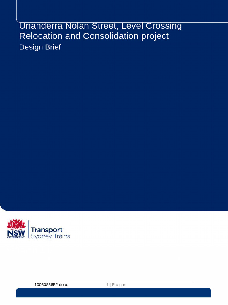 Unanderra Nolan Street Level Crossing Upgrade | PDF | Reliability ...