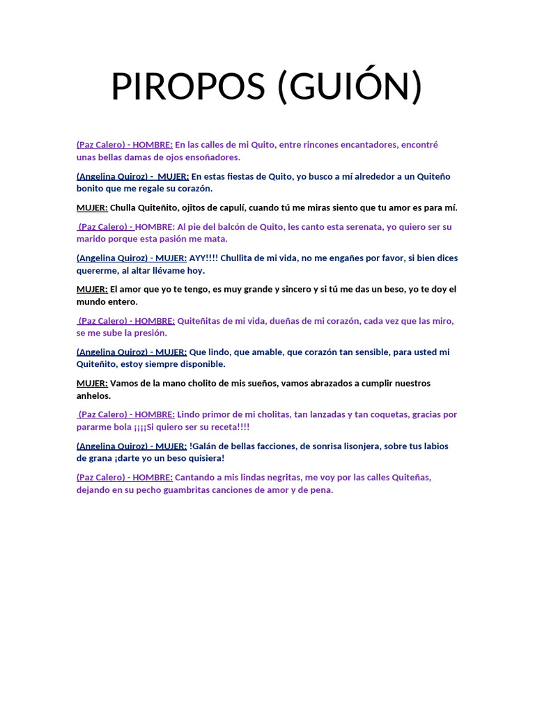 PIROPOS - Angelina Quiroz | PDF
