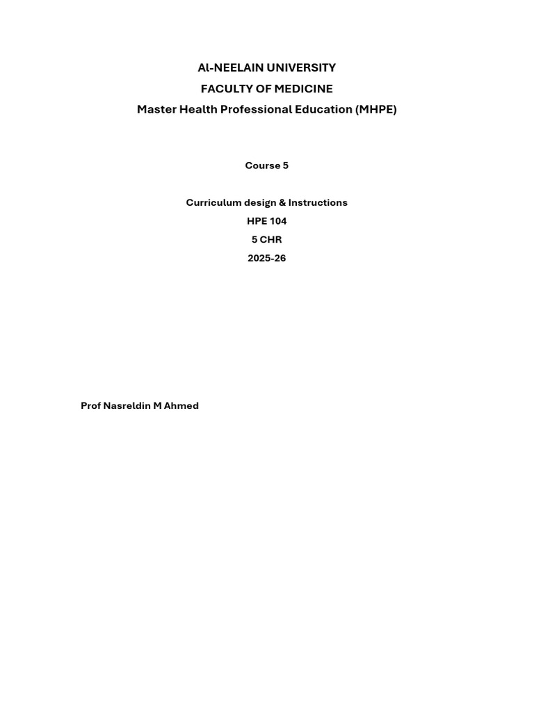 Curriculum Design in Health Education | PDF | Curriculum | Learning