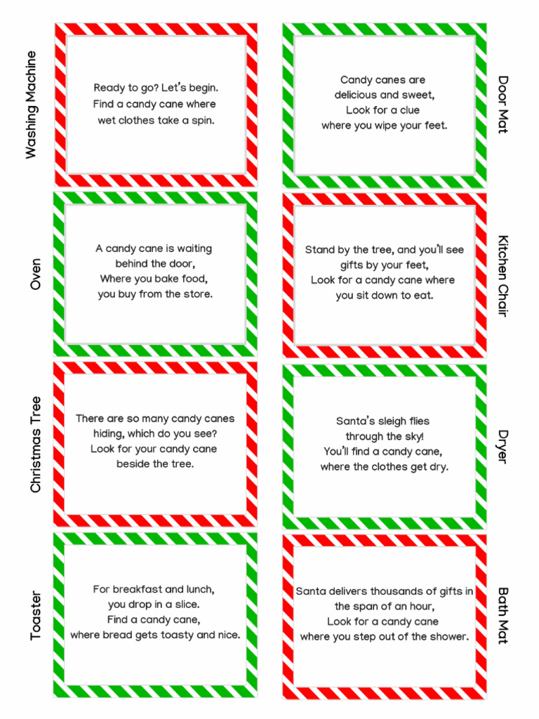 CandyCaneHunt-ClueCards | PDF
