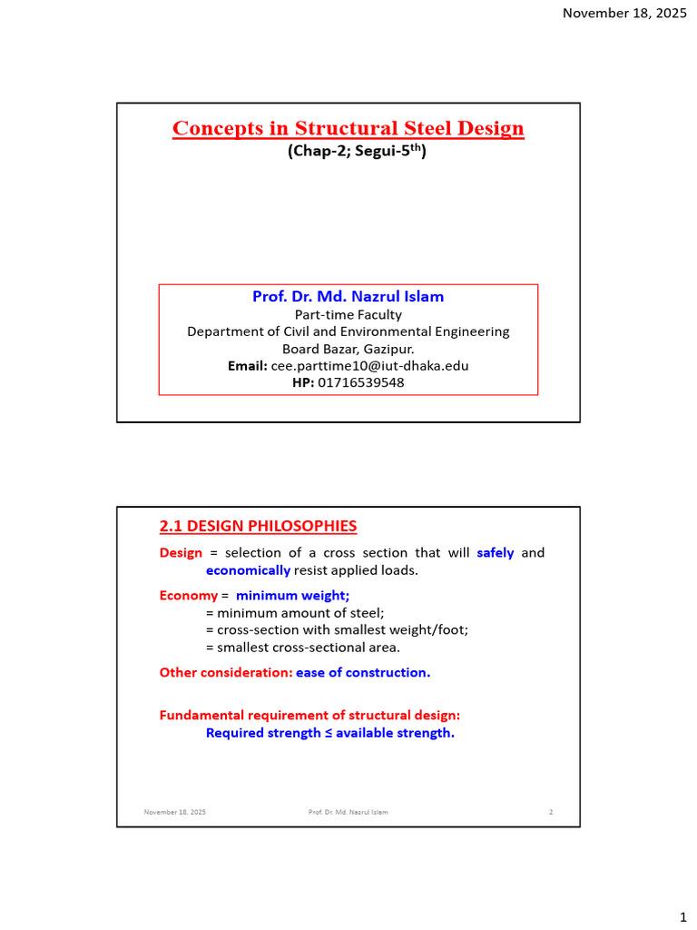 Structural Steel Design Concepts | PDF | Strength Of Materials | Beam ...