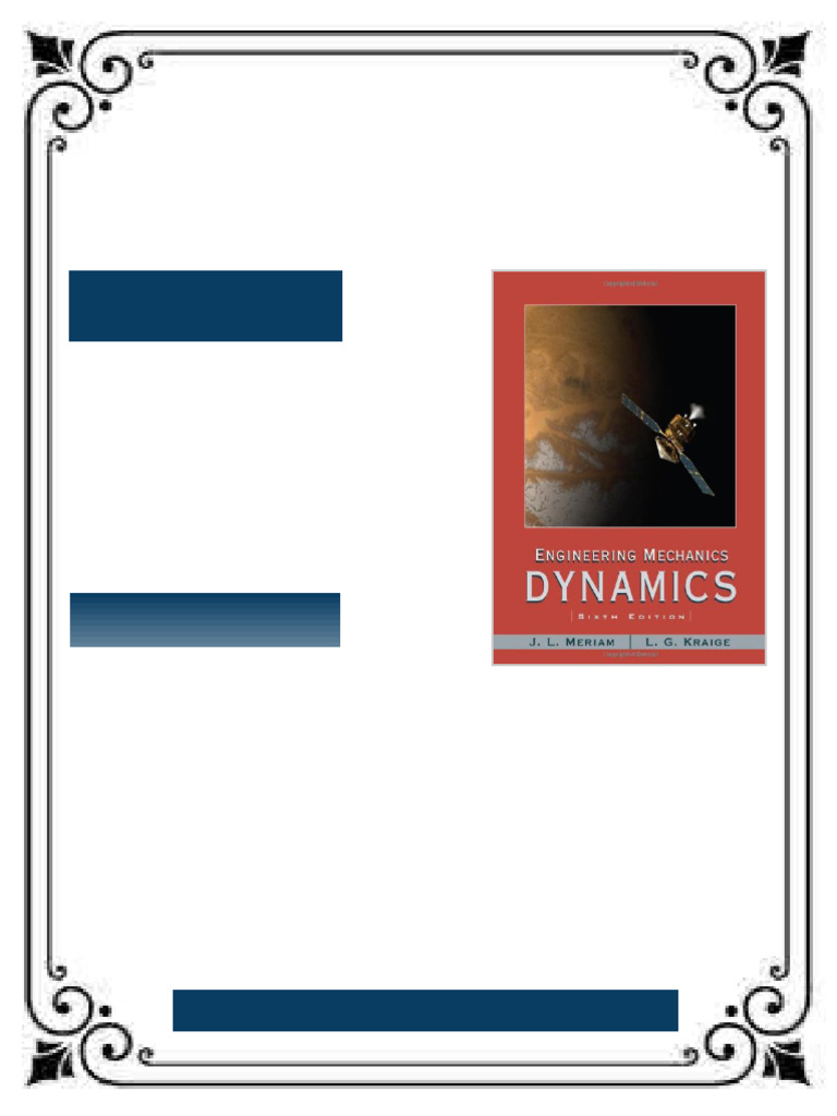 Engineering Mechanics Dynamics 6th Edition J. L. Meriam Ebook Unlimited ...