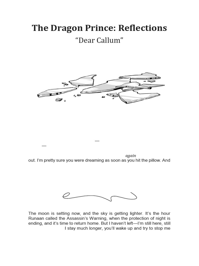 Dear Callum - Aaron Ehasz | PDF
