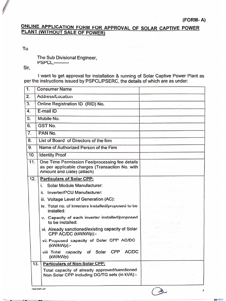 Form-A for CPP Punjab | PDF