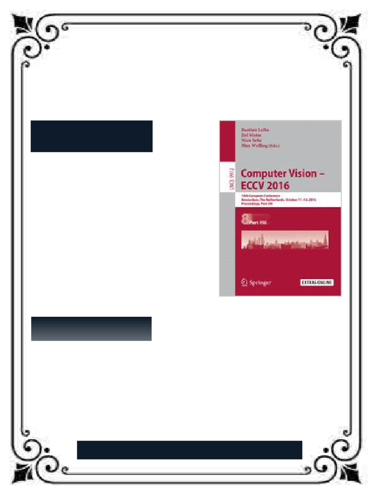 Computer Vision ECCV 2016 14th European Conference Amsterdam The ...