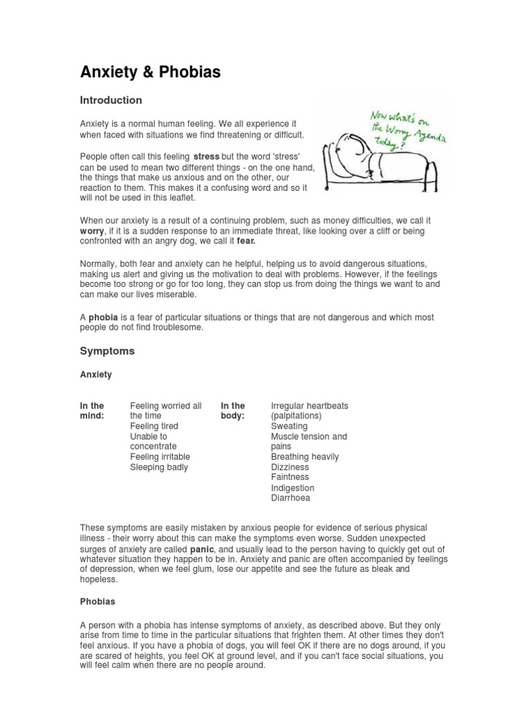 Anxiety & Phobia | PDF | Phobia | Anxiety