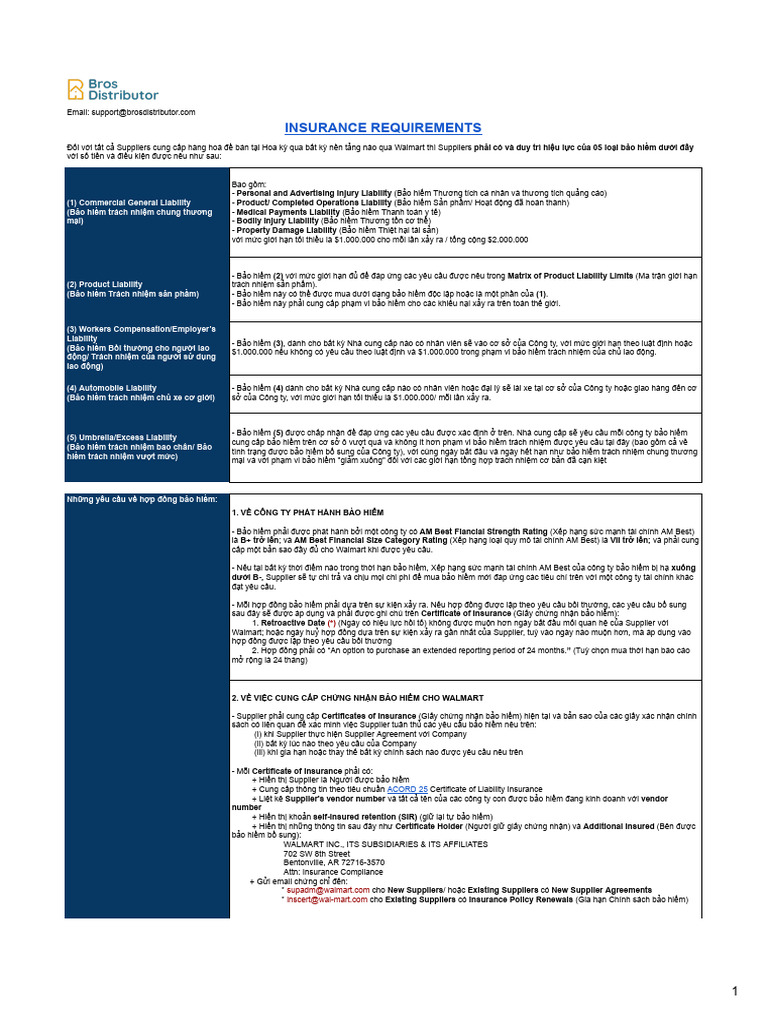 Insurance Requirements | PDF