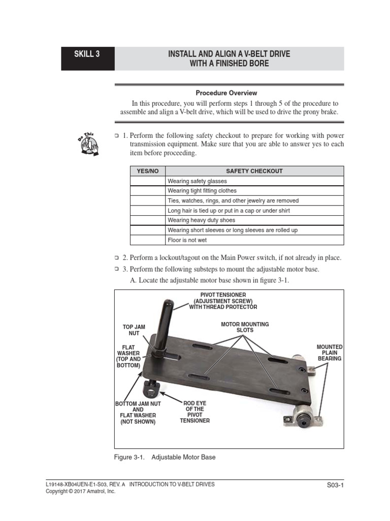 V-Belt Drive Installation Guide | PDF | Screw | Belt (Mechanical)