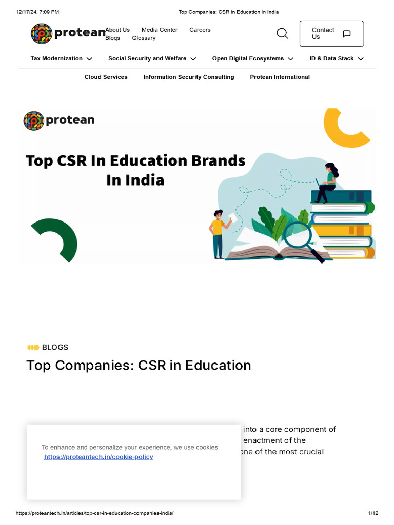 Top CSR Companies in Indian Education | PDF | Corporate Social ...