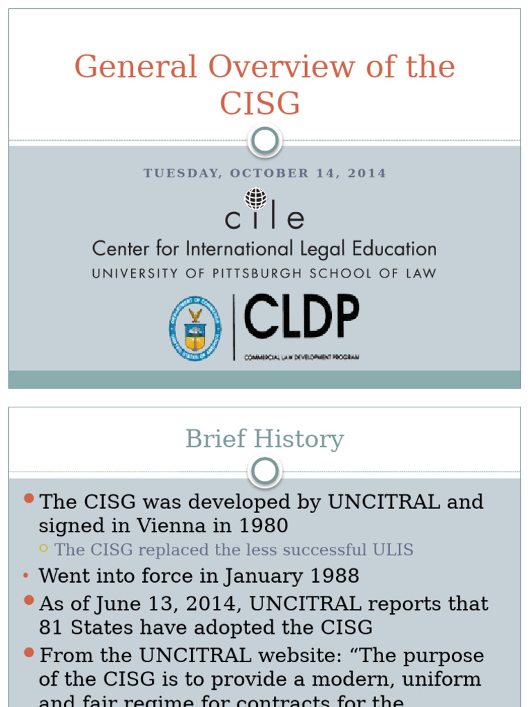 Overview of the CISG Framework | PDF | Justice | Crime & Violence