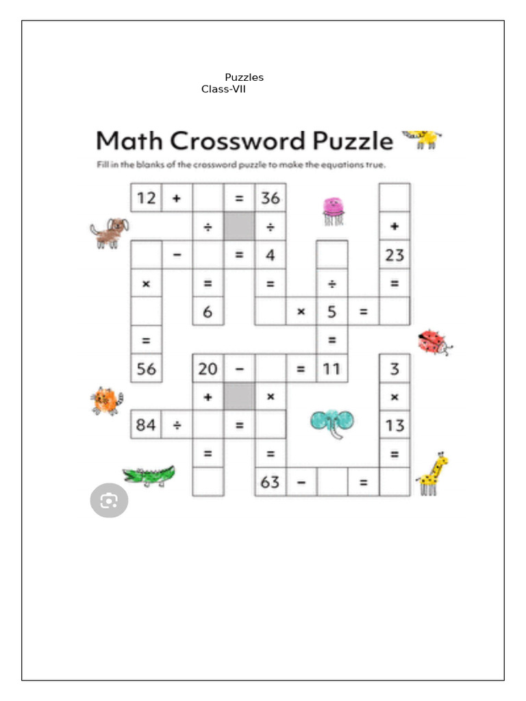 Class 7 Puzzles | PDF