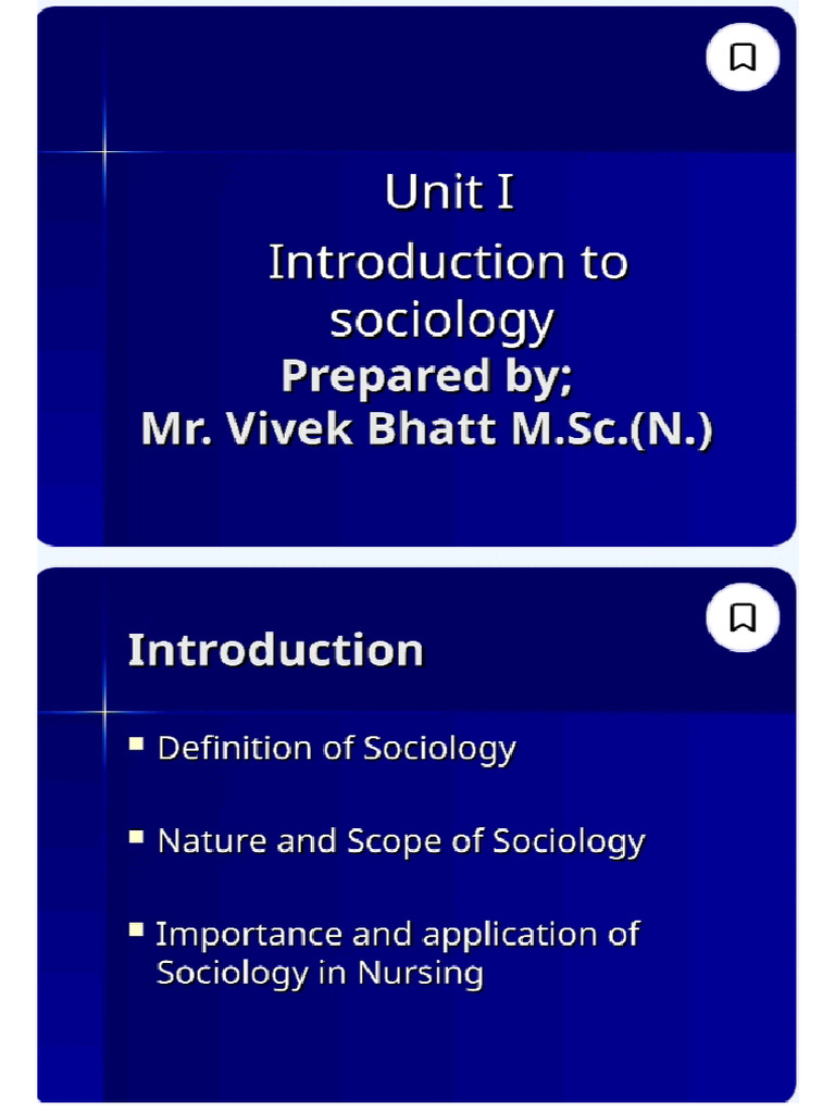 Sociology Unit 1 | PDF