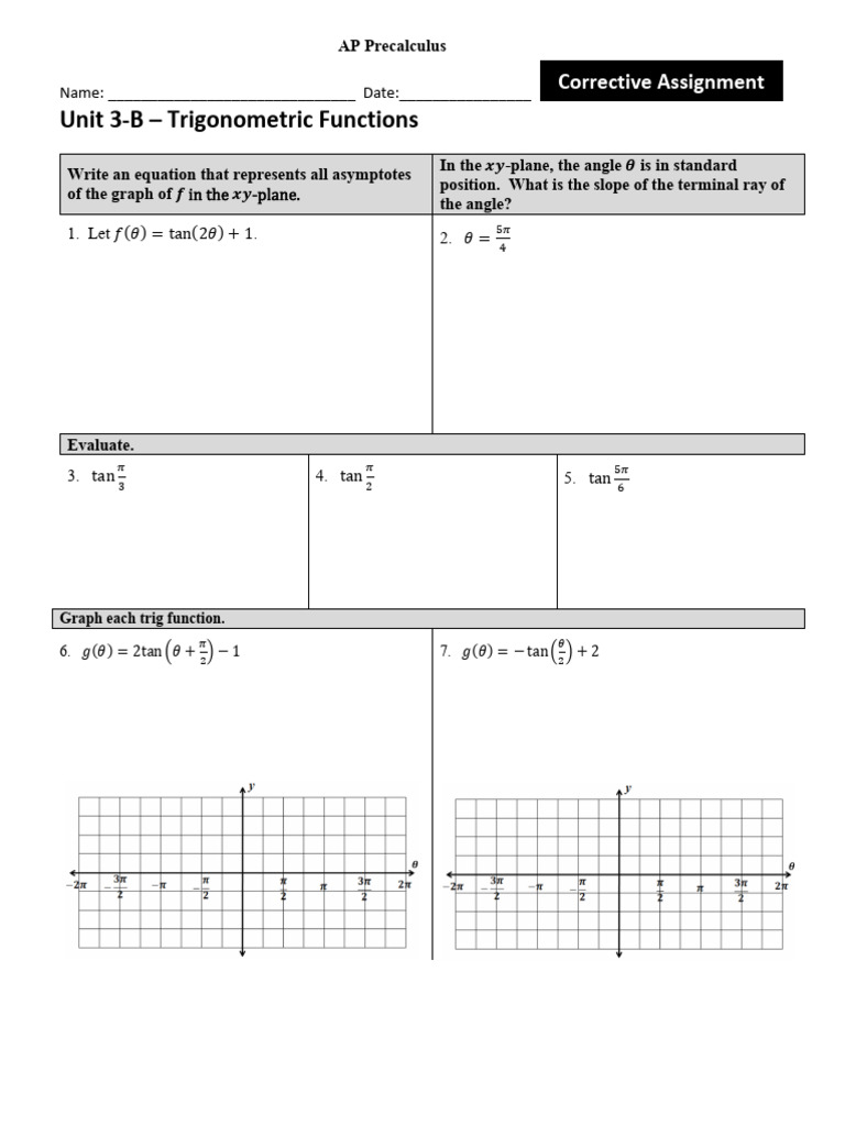 appc_unit_3b_ca(Trig+Polar)-Practice sheet for AP Precal | PDF ...