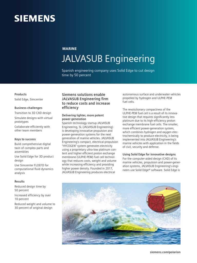 Siemens SW JALVASUB Engineering Case Study | PDF | Fuel Cell | Computer ...