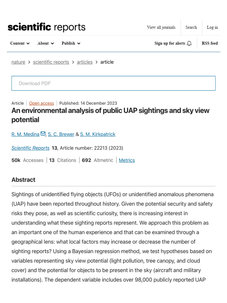 Environmental Factors in UAP Sightings | PDF | Unidentified Flying Object