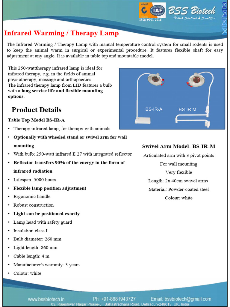 Infrared Warming - Therapy Lamp | PDF