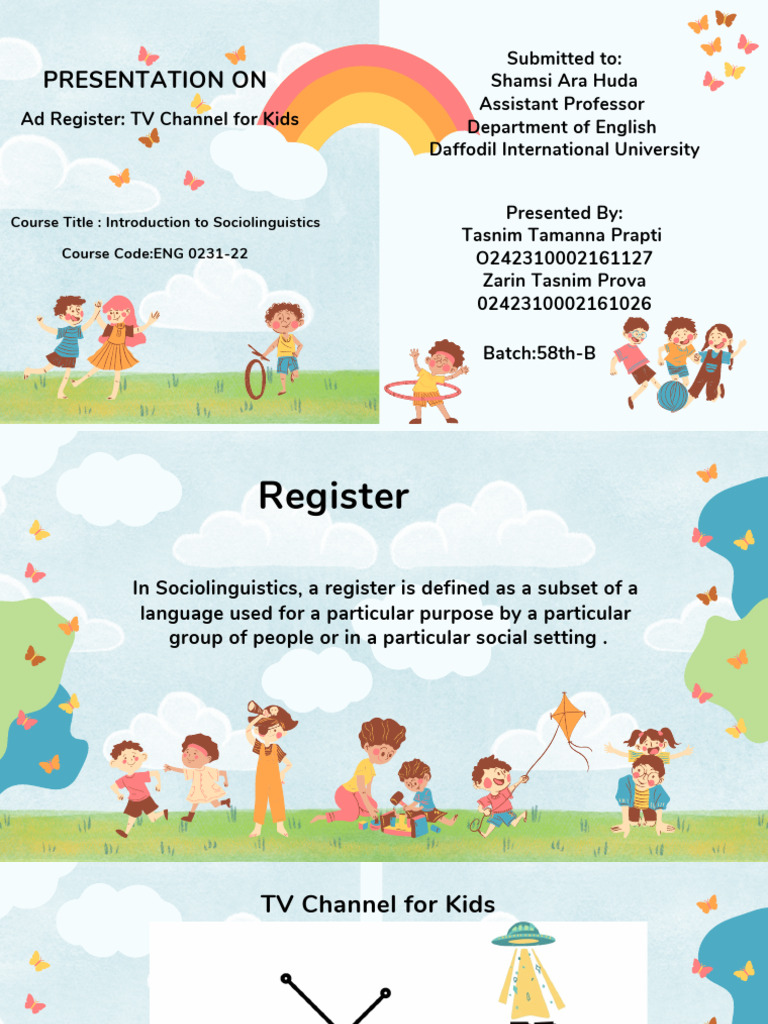 Ad Register for Kids TV Channel | PDF
