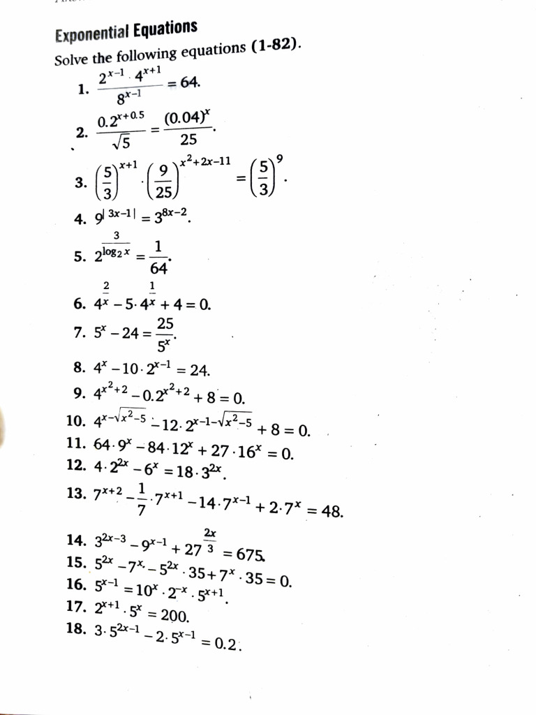 Logarithm and Exponential Equations and Inequalities+system of ...