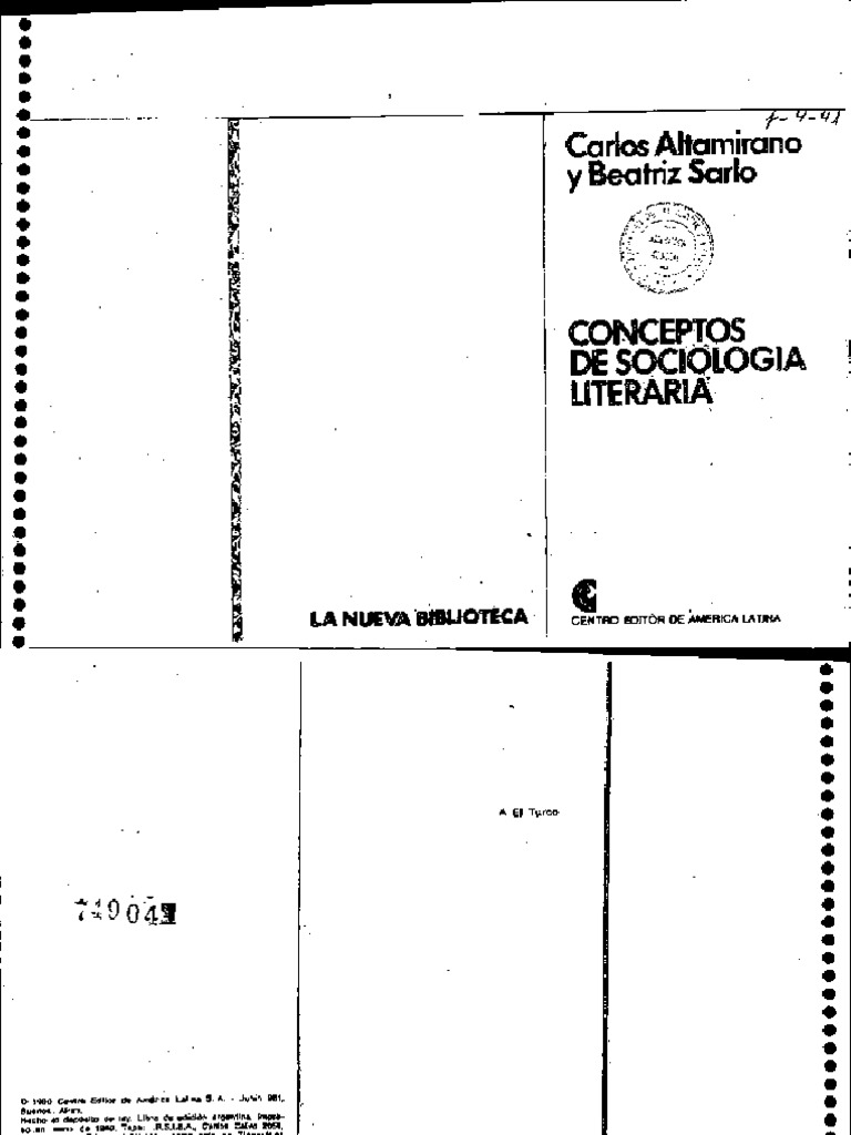 Altamirano, Carlos y Sarlo, Beatriz - Conceptos de Sociología Literaria ...