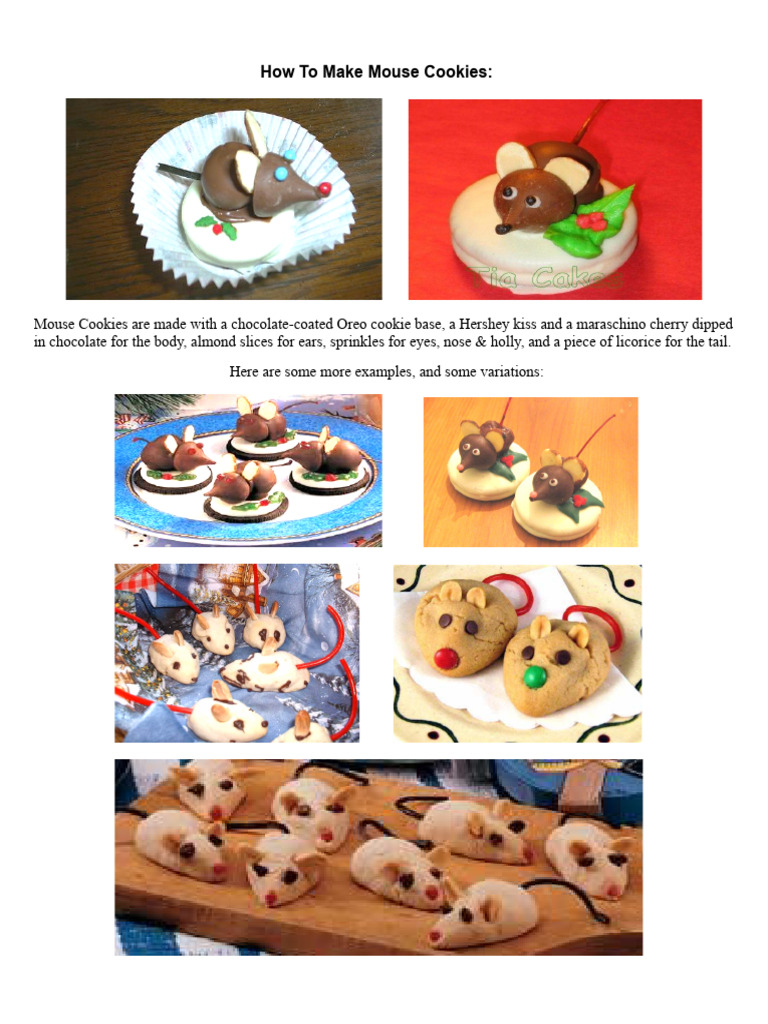 Mouse Cookies Recipe Guide | PDF