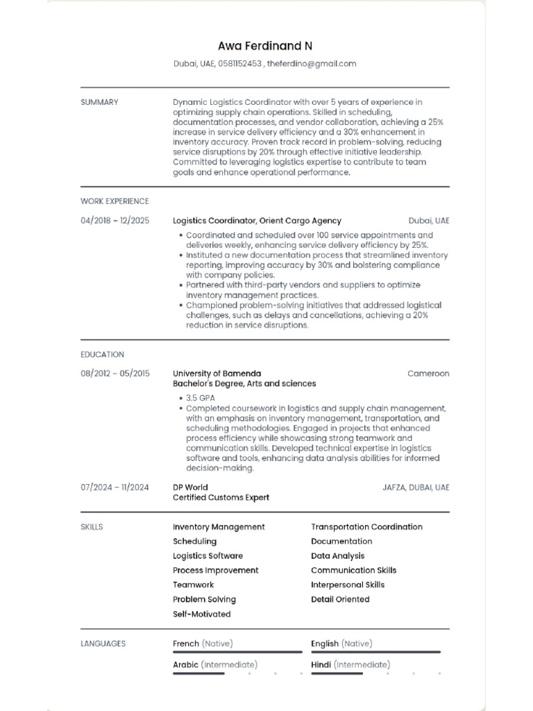 Job Lead Resume | PDF