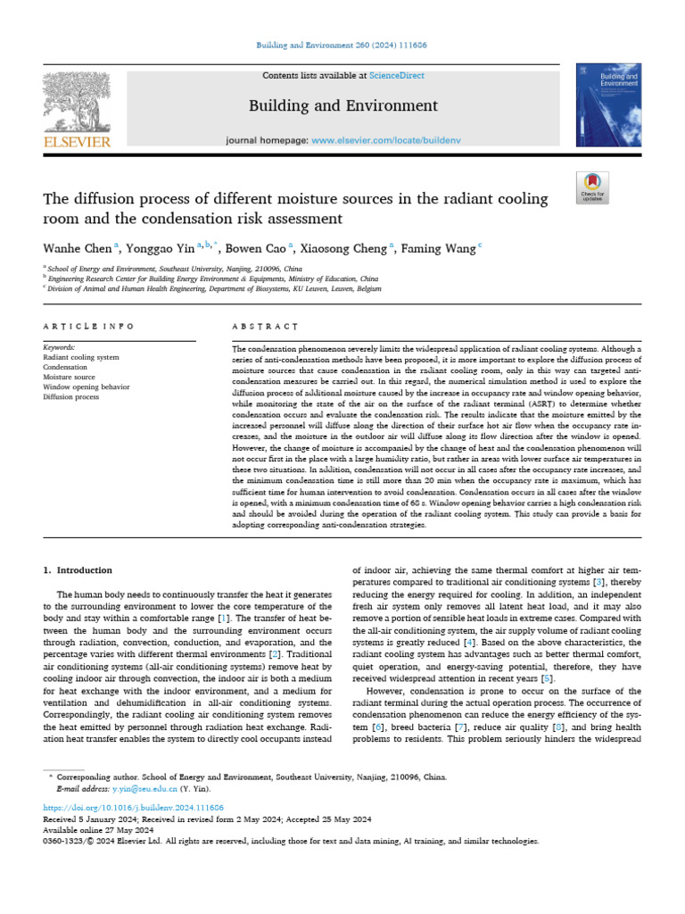 Diffusion Process in Radiant | PDF | Humidity | Heat Transfer
