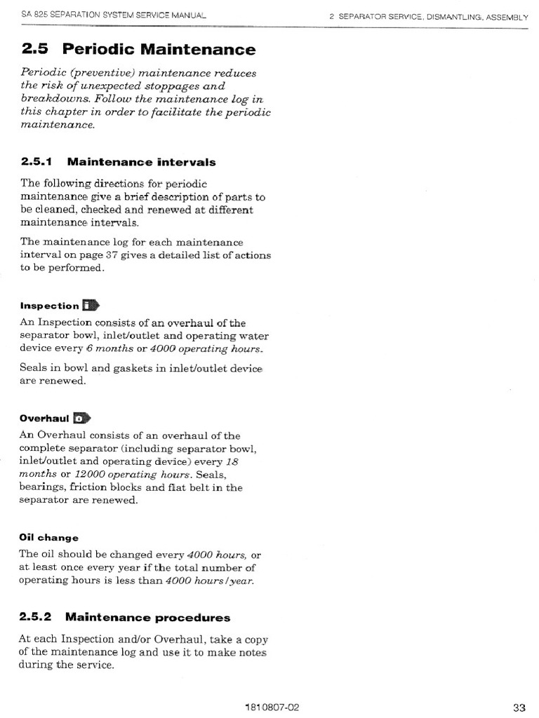 Periodic Maintenance | PDF