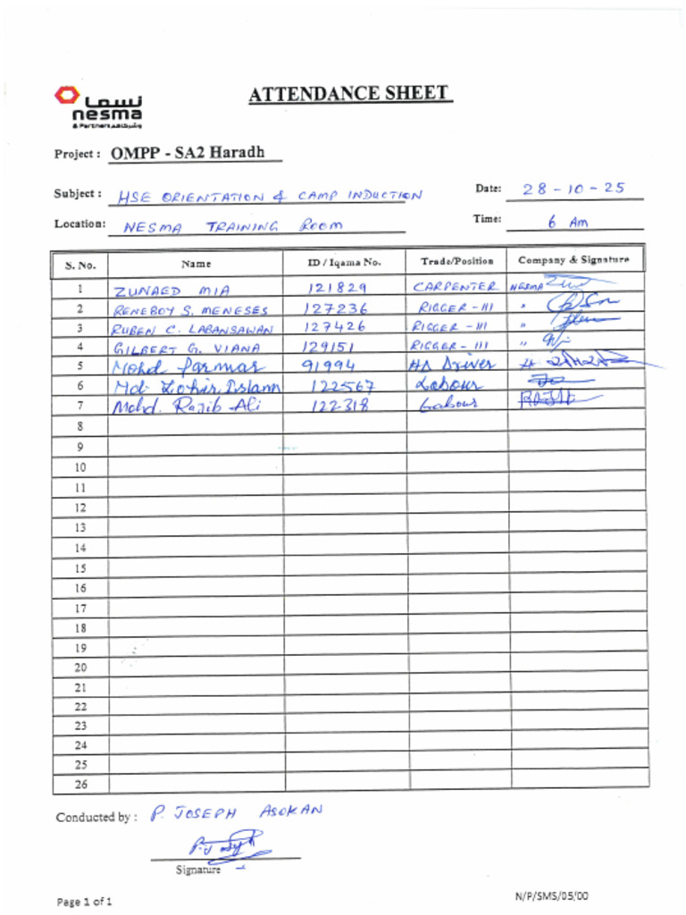 4.1f Visitor Orientation Logbook | PDF