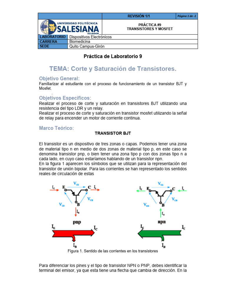 Transistores y MOSFET en Biomedicina | PDF | Mosfet | Transistor de ...