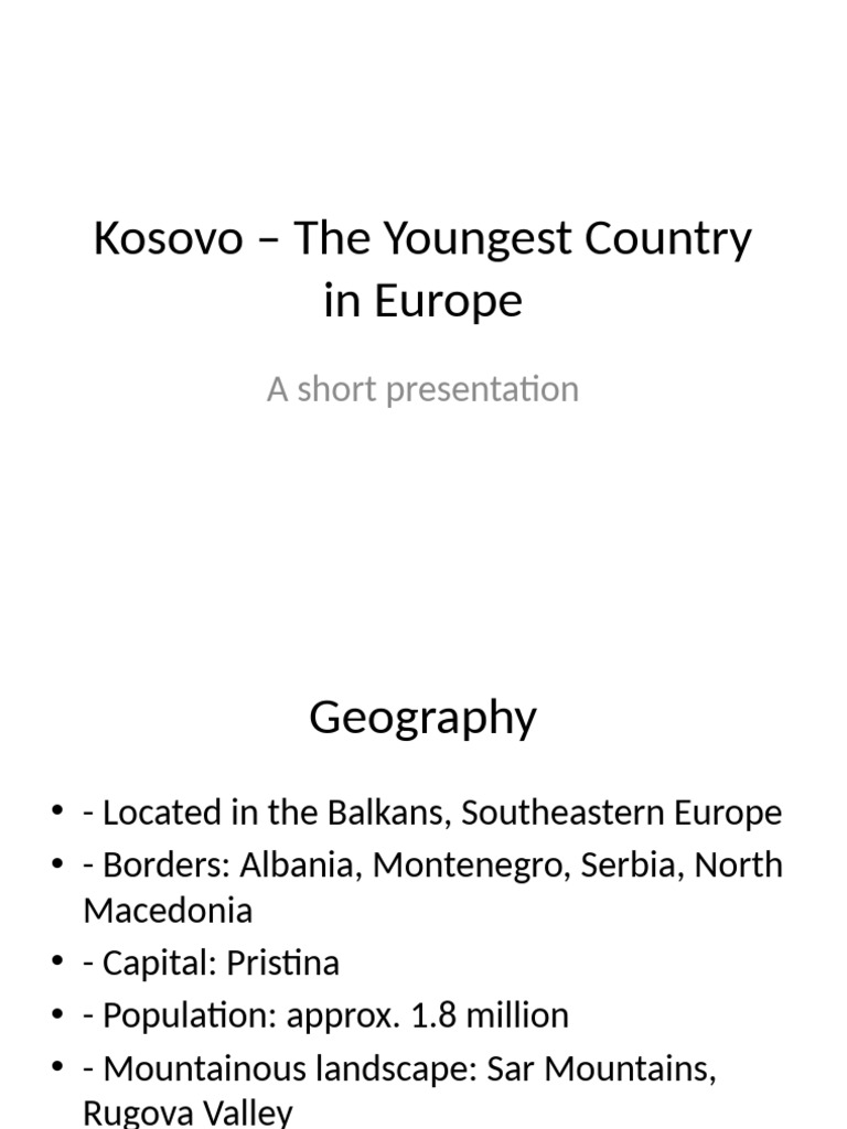 Kosovo Presentation | PDF