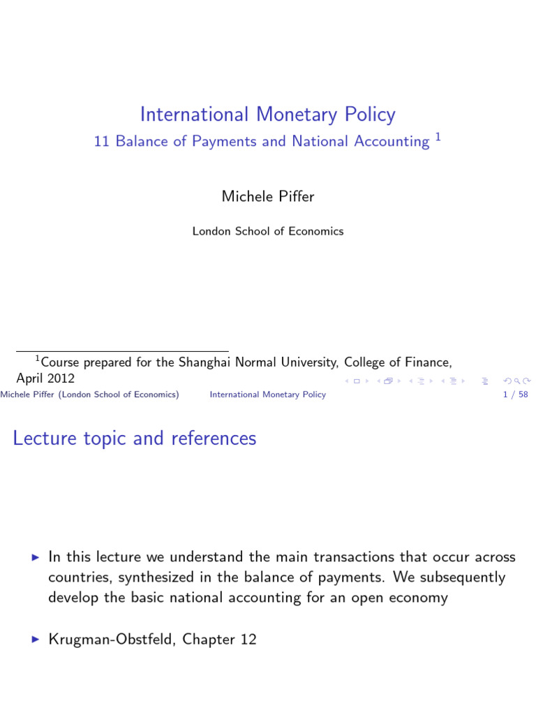 8 BoP and National Accounting | PDF | Balance Of Payments | Capital Account