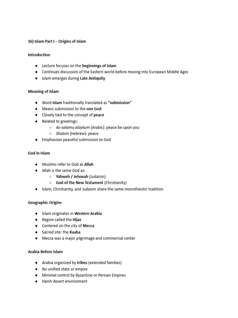 Origins and Early History of Islam | PDF | Muhammad | Mecca