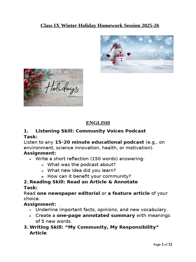 Grade IX - Winter Break HHW - 2025 | PDF | Encryption | Cipher